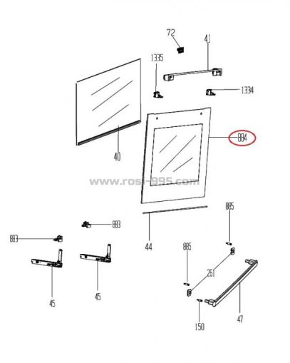 Стъкло за фурна BEKO SANG BLOMBERG, Стъкла за фурни, Резервни части ...